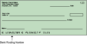 Locating Your Bank Routing/Transit Number